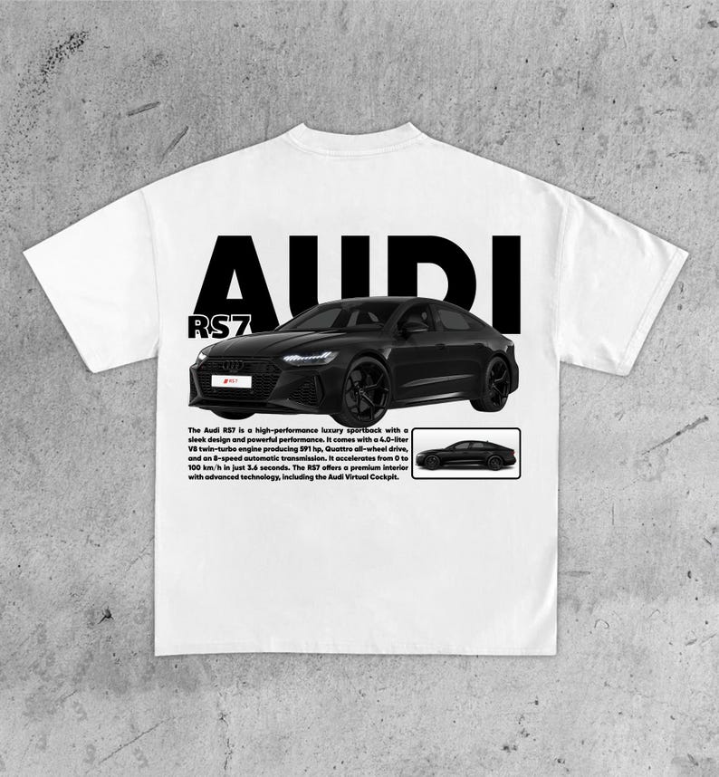 AUDI RS7 Enthusiast Apparel Unisex Car Gift | AUDI Driver Shirt - Etsy
