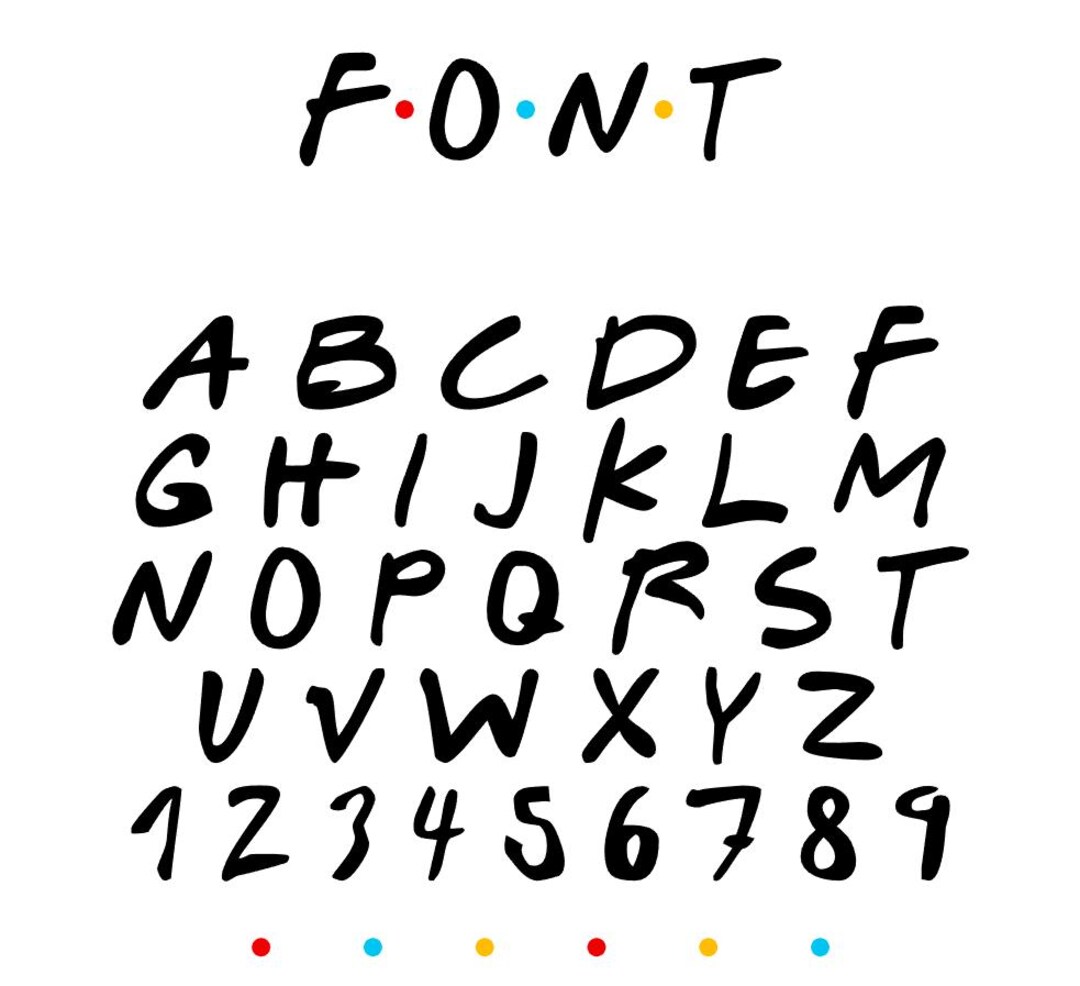 Friend Font Digital PNG - SVG - Etsy