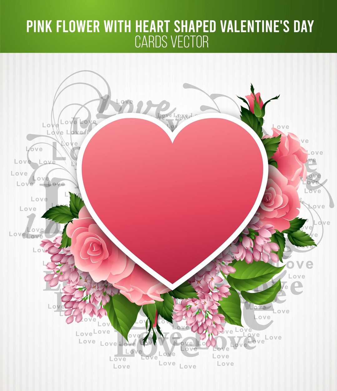 Pink Flower Heart Love Digital PNG - SVG - Etsy