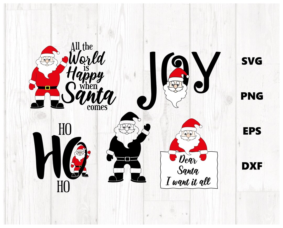 Christmas Santa Digital PNG - SVG - Etsy