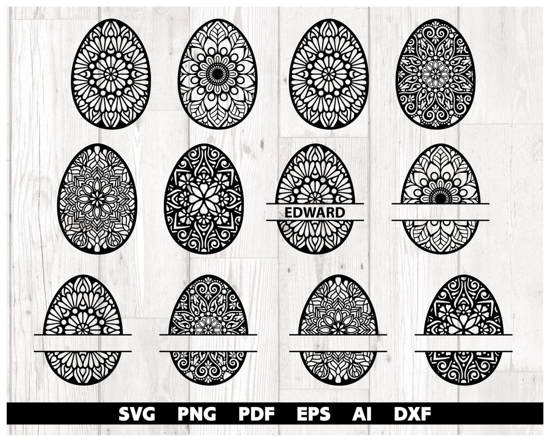 Easter Egg Bundle Digital PNG - SVG - Etsy