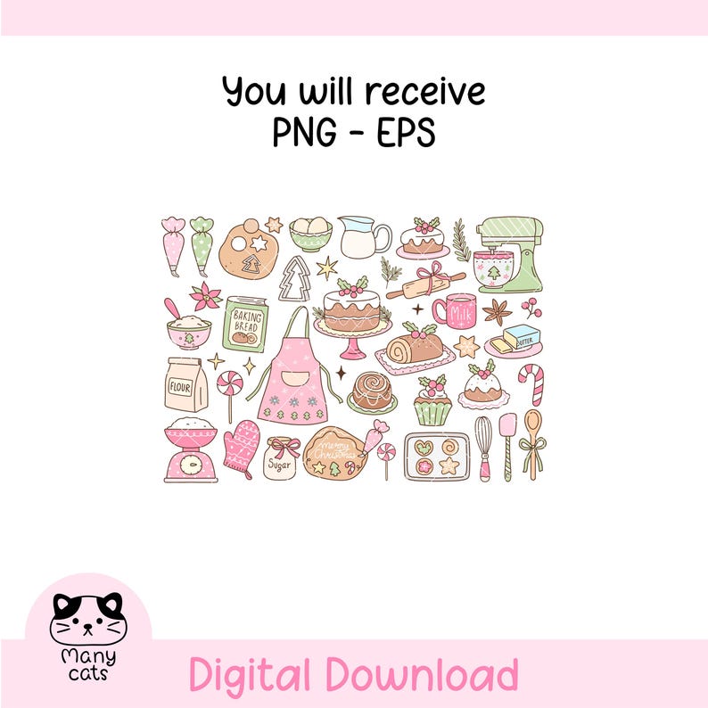 Christmas Baking Clipart, Christmas Cookies Clipart, Christmas ...