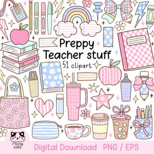 Preppy Teacher Stuff Clipart Teacher Life Png Education Clipart Teacher ...