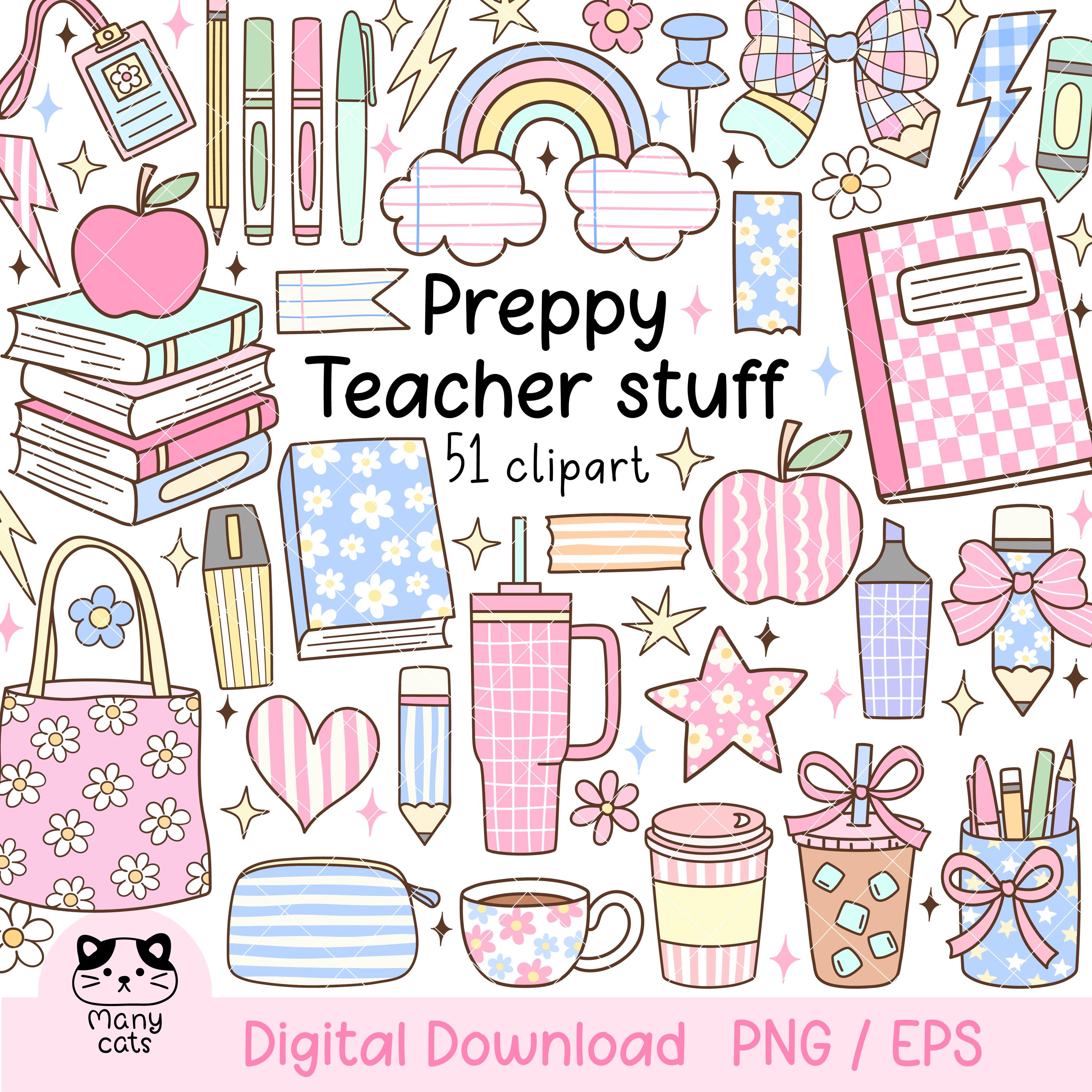 Preppy Teacher Stuff Clipart Teacher Life Png Education Clipart Teacher ...