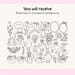Doodle Spring Cottage Digital Stamp Spring Coloring Png Silly Goose ...