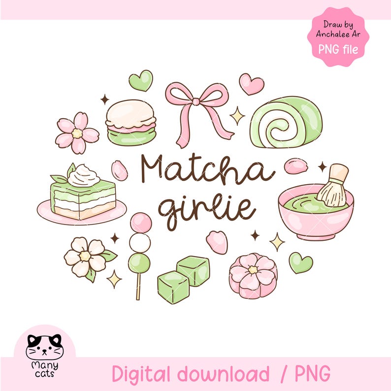 Matcha Girly Png, Coquette Matcha PNG, Trendy Aesthetic, Cute Matcha ...