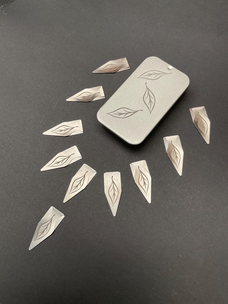 Engraved Leaf Book Darts Set: Stainless Steel Bookmarks With Storage ...