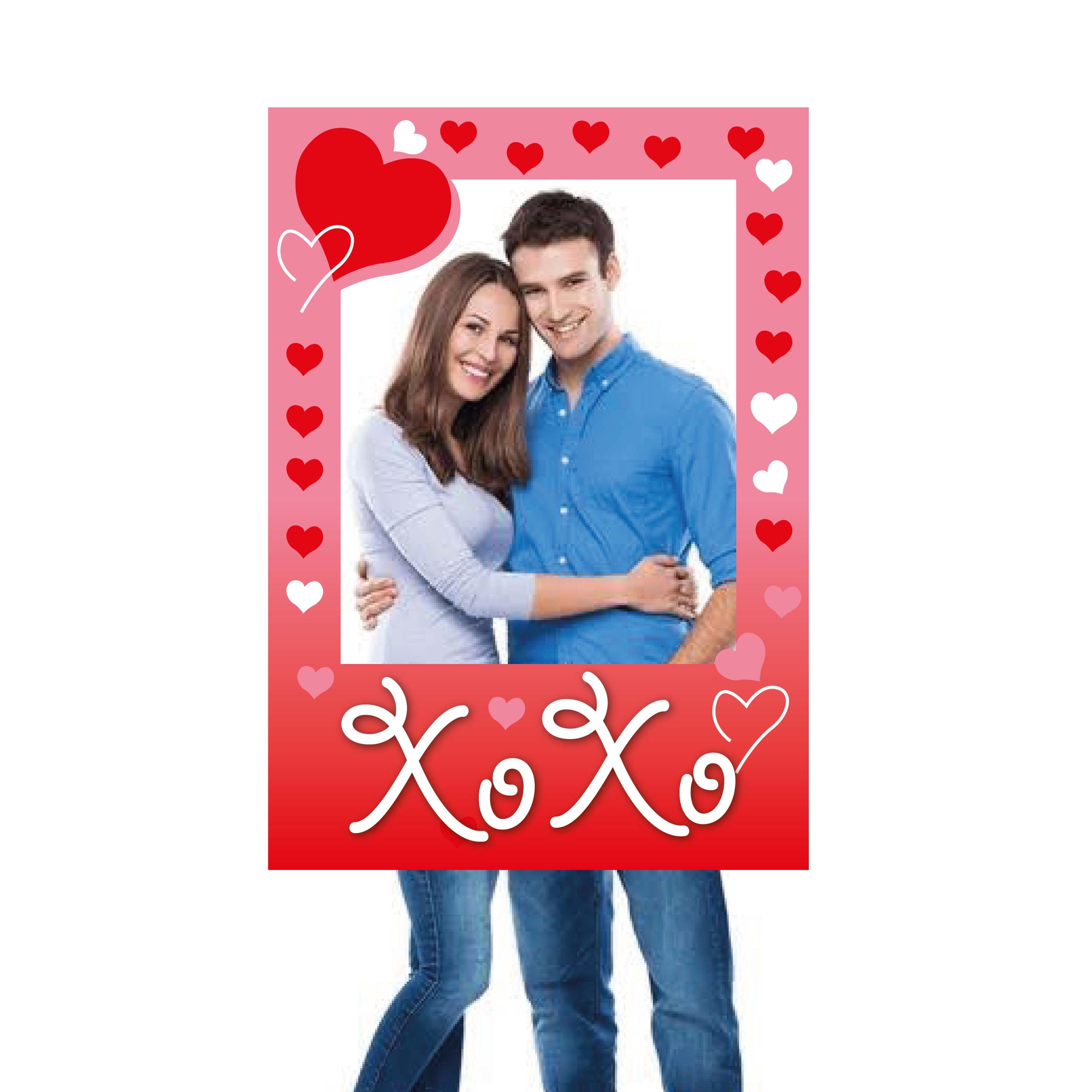 Love Selfie Frame, Instant Download, Wedding Photo Booth Prop, XOXO ...
