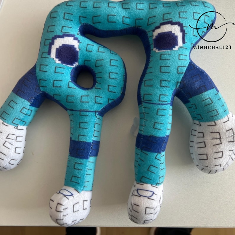 67 Six Seven Meme Plushie, Brainrot Meme Stuffed Toy, Blue No. 67 Plush ...