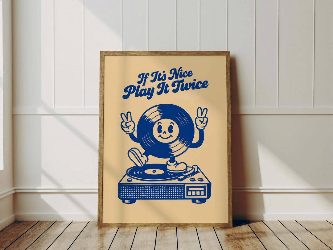 Vinyl Record Poster – Retro Music Art Record Print, Record Player Art ...