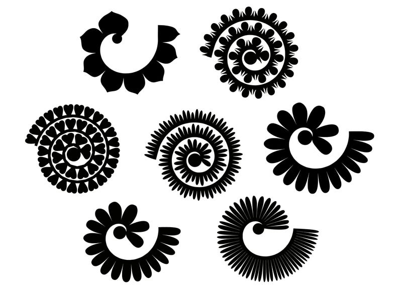 Rolled Flower Svg Bundle, Rolled Flowers Svg, Rolled Flower Png, Rolled ...