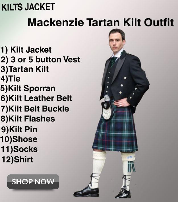 Mackenzie Tartan Kilt Outfit - Etsy