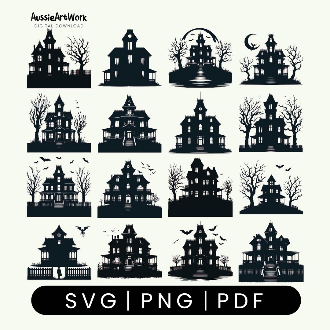 HAUNTED HOUSE SVG , Halloween Bundle Svg, Haunted House Svg Bundle ...