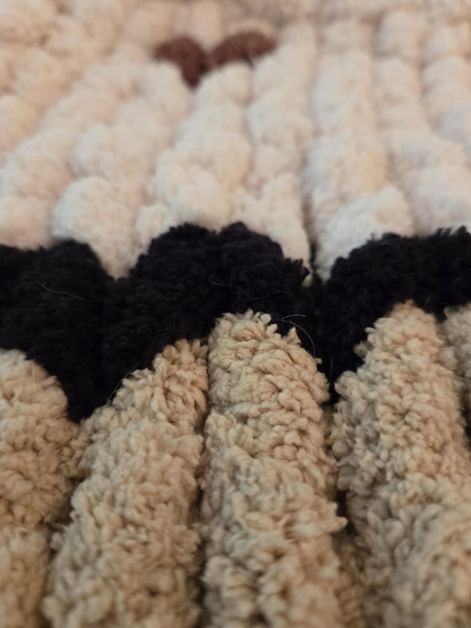 Chunky Knit Couch Throw: Hand Knitted Coffee Color Blanket - Etsy