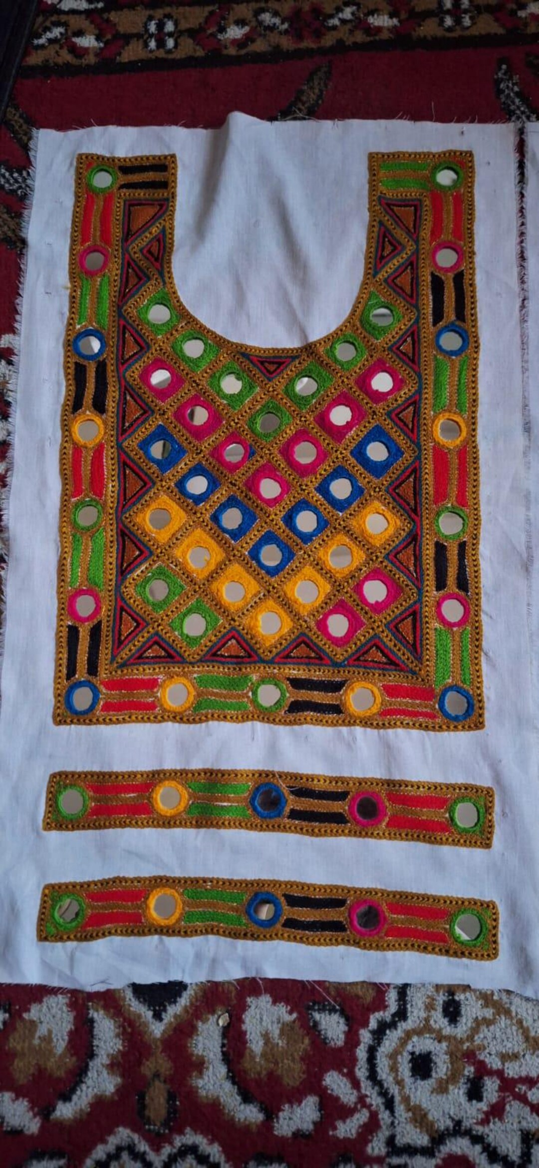 Sindhi Embroidery Gaj- Gala (neck Design) Handmade - Etsy
