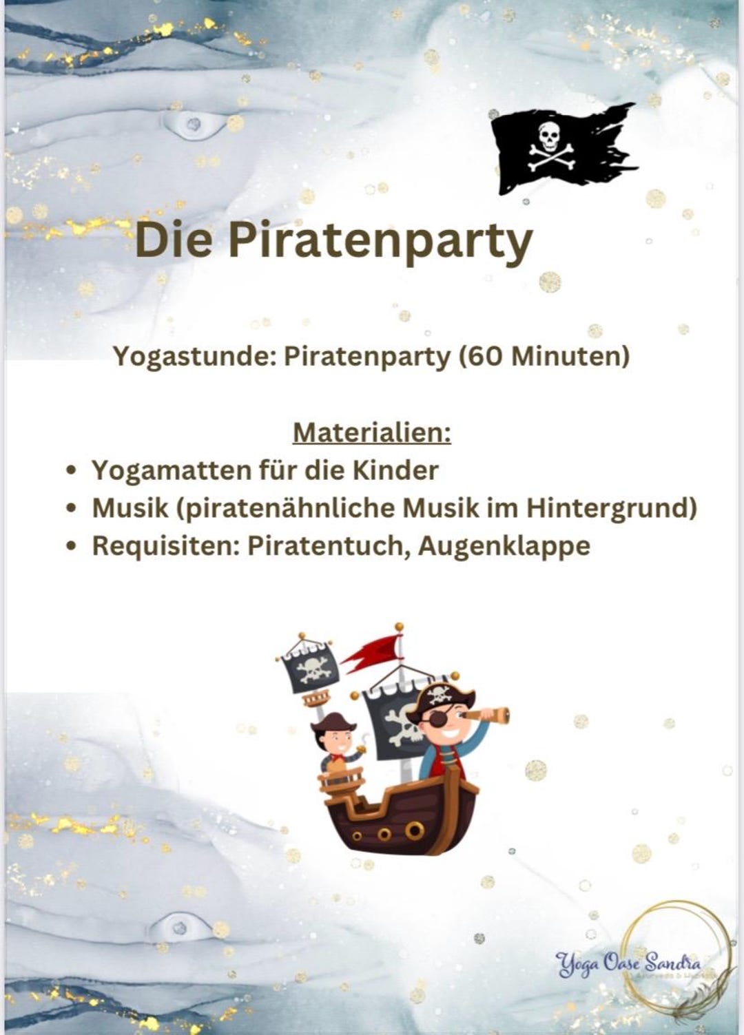 Children's Yoga Program the Pirate Party – Adventurous Yoga Journey for ...