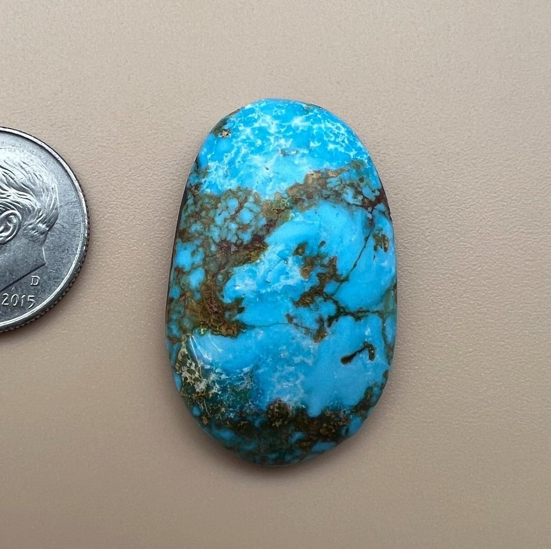 Kingman Turquoise - Red Web- Red Matrix-stabilized- 28mm X 18mm X 6mm ...