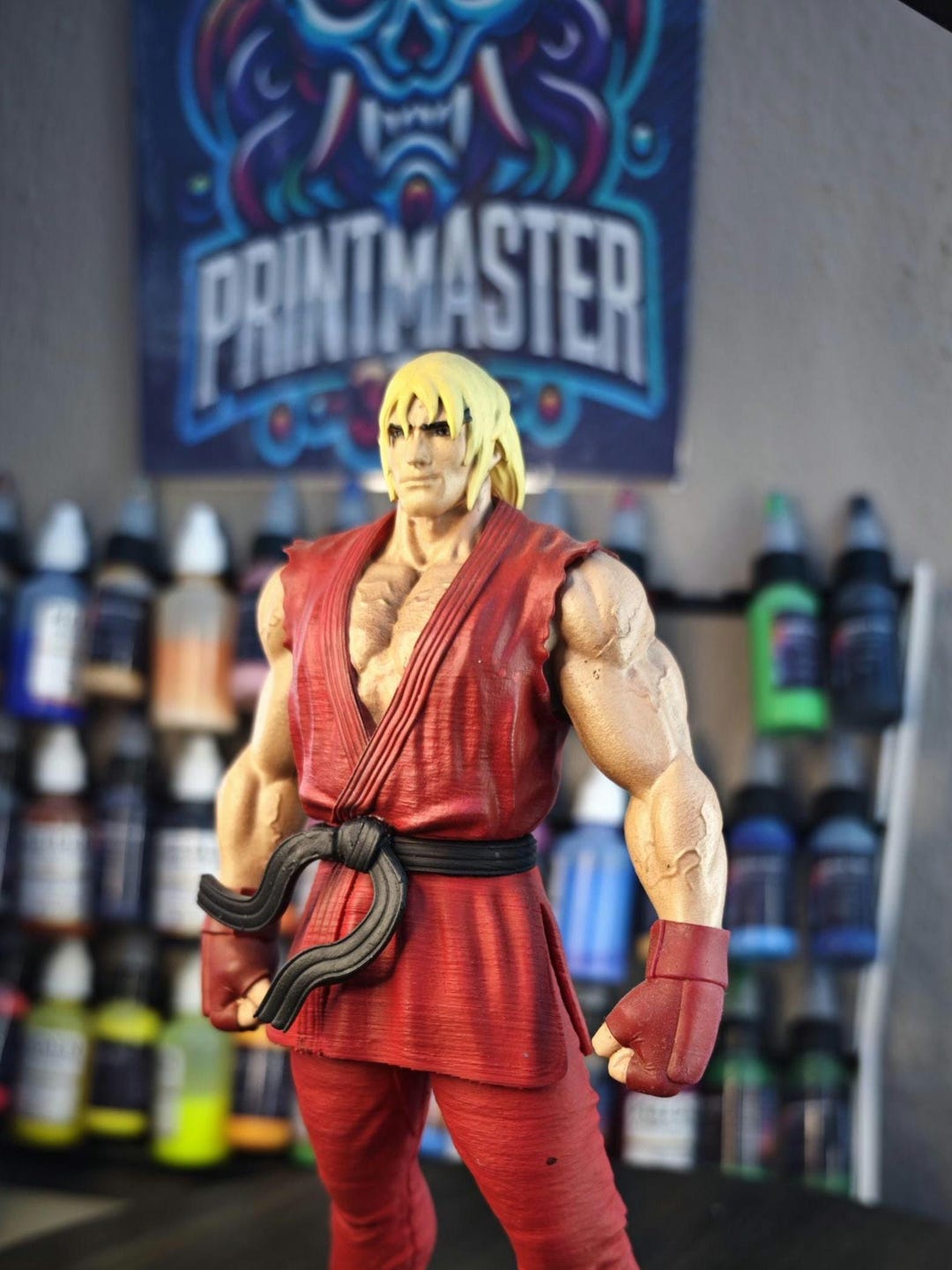 Ken Figure – 3D Printed Street Fighter Statue, Hand-painted Martial ...