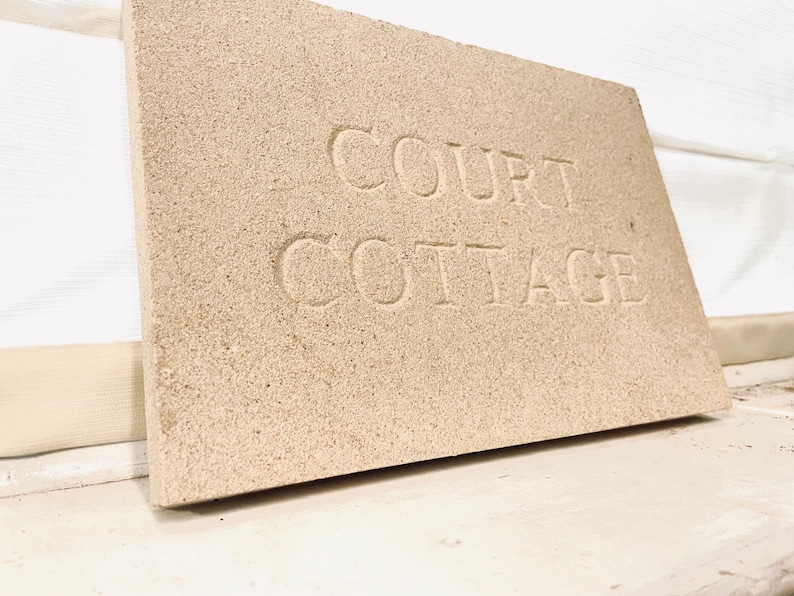 Hand Carved Bath Stone House Name Sign, Bespoke Design - Etsy