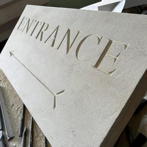 Hand Carved Bath Stone House Name Sign, Bespoke Design - Etsy