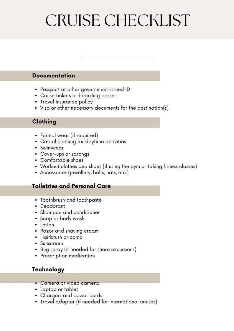 2026 Travel Checklist Planner | Printable Packing List & Itinerary ...