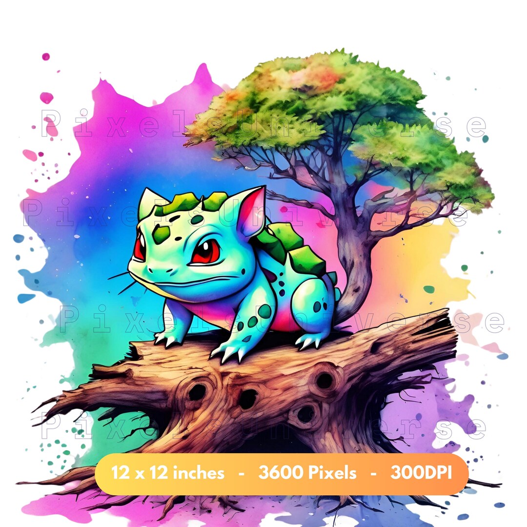 Bulbasaur Watercolor Splash, Clipart Images, Graphics and Artwork ...
