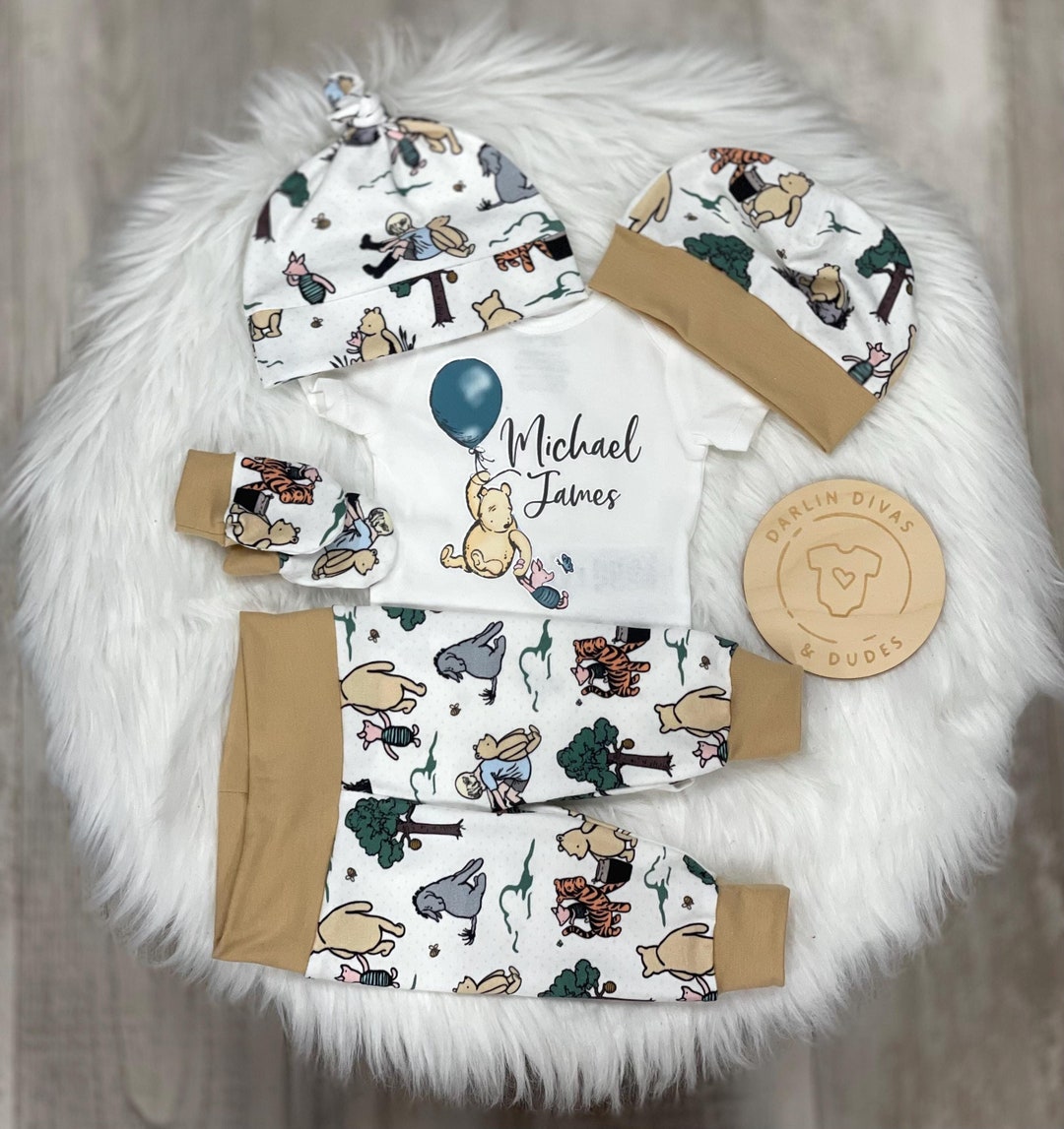 Classic Winnie Pooh Boys Coming Home Outfit, Personalized - Etsy
