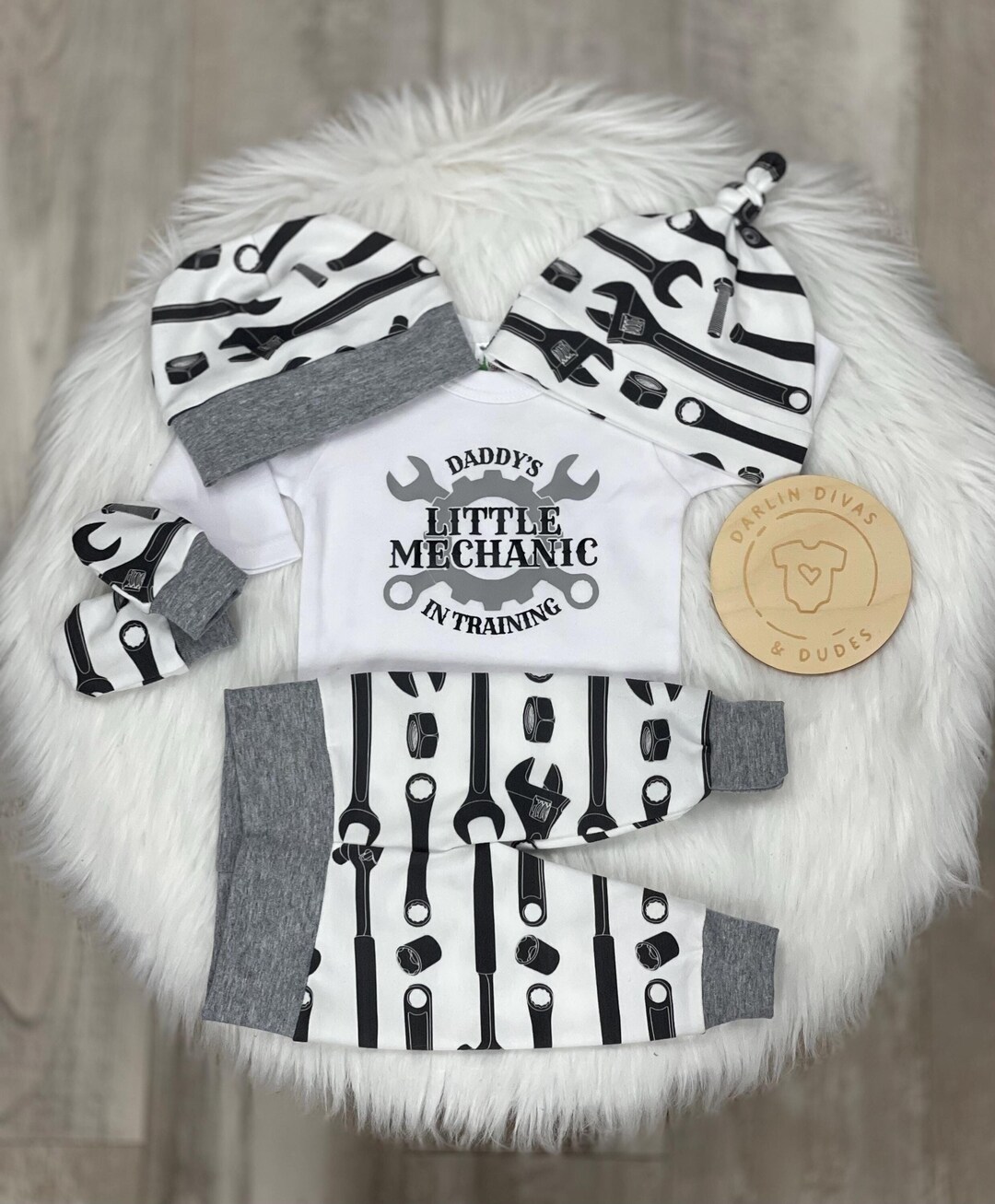 Daddy's Little Mechanic in Training Infant Outfit, Personalized - Etsy