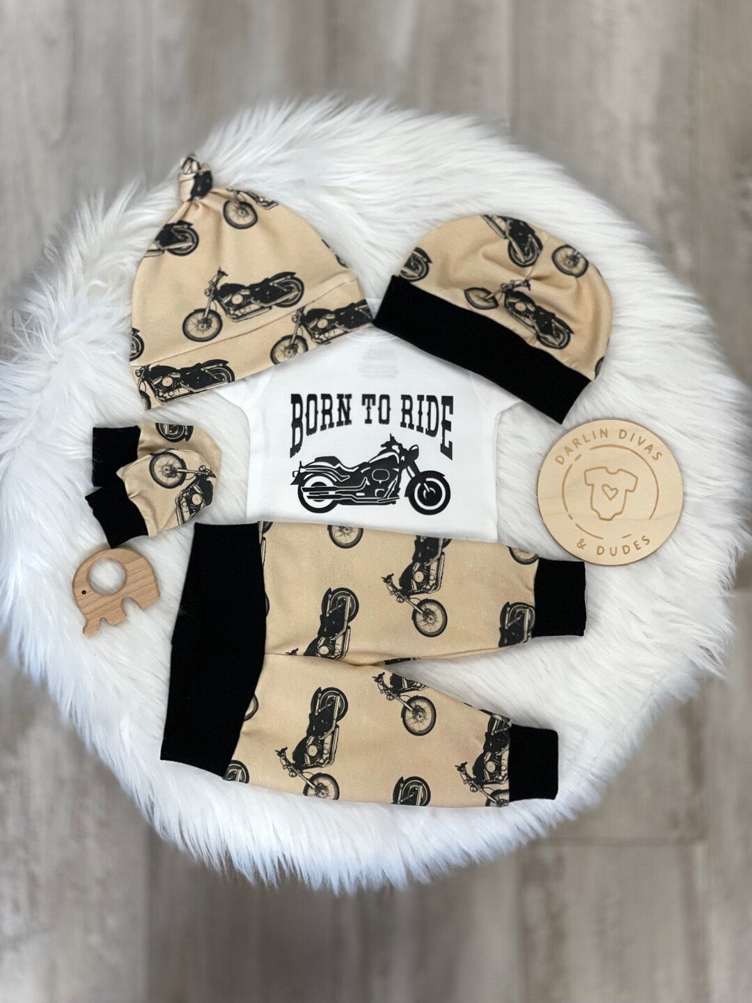 Motorcycle Baby Boy Outfit: Personalized Take Home Set - Etsy