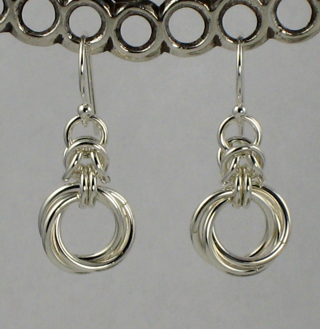 Sterling Silver Byzantine Mobius Earrings - Etsy