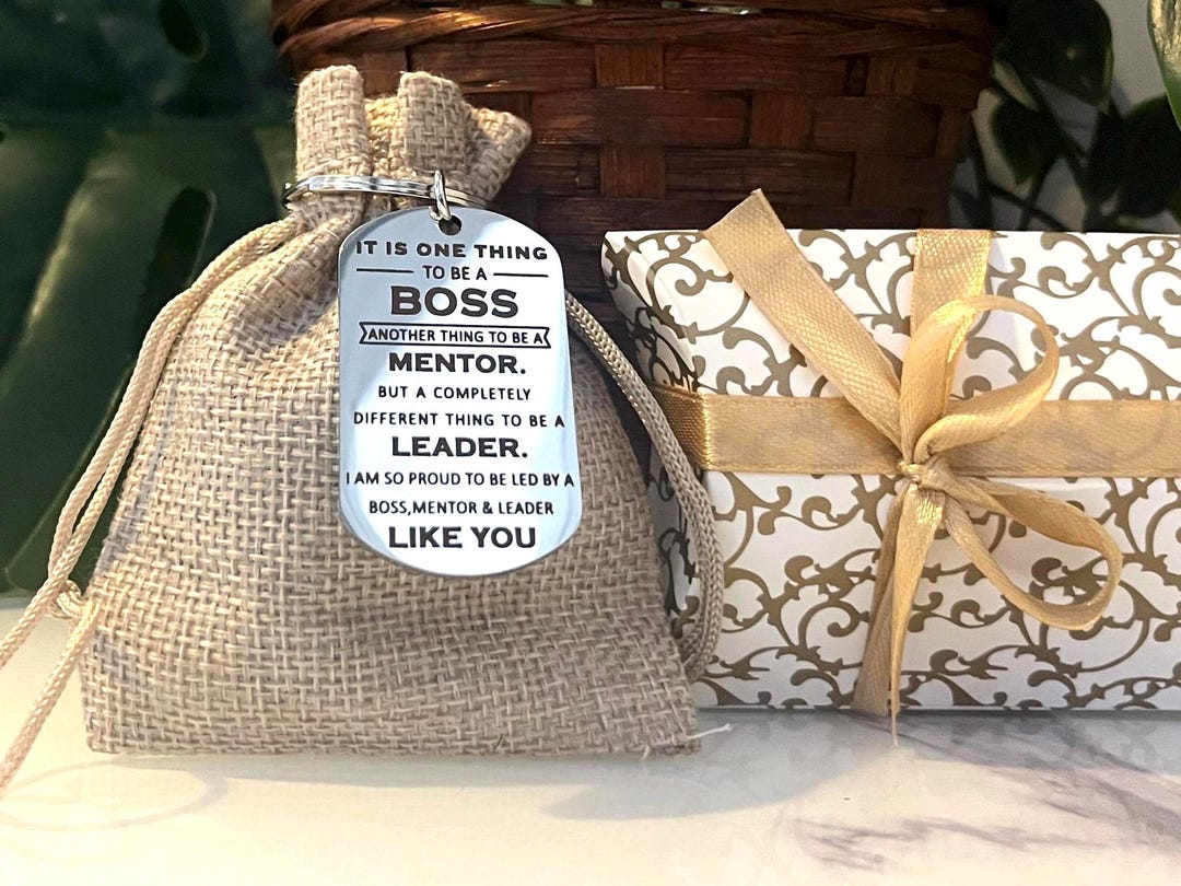 Boss Leader Mentor Keyring – Appreciation Gift (gift Box & Jute Pouch ...