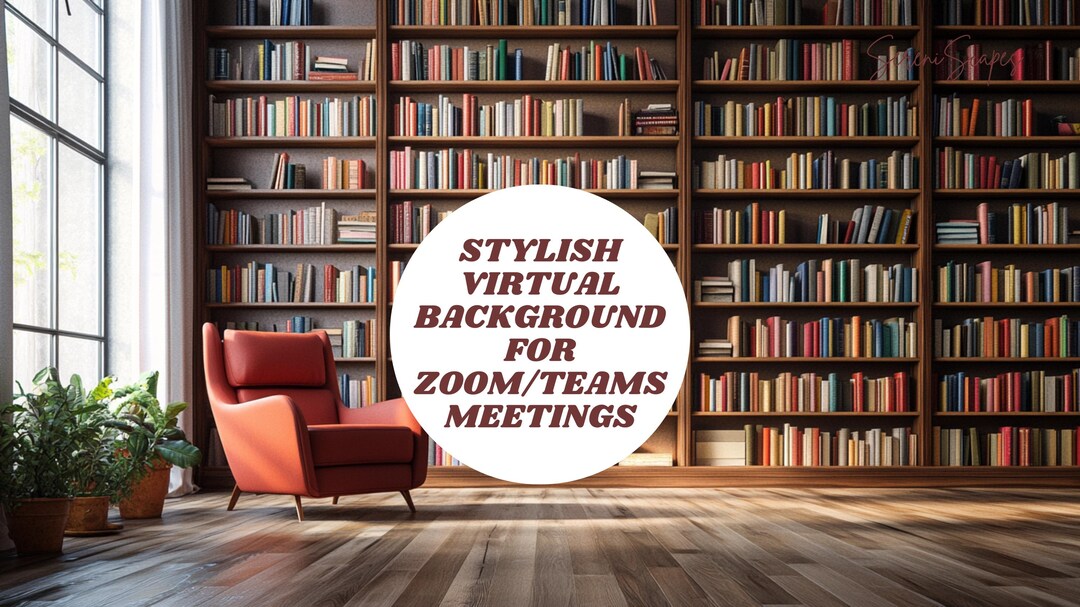 Stunning Library Backdrop | Virtual Office Background | Teams and Zoom ...