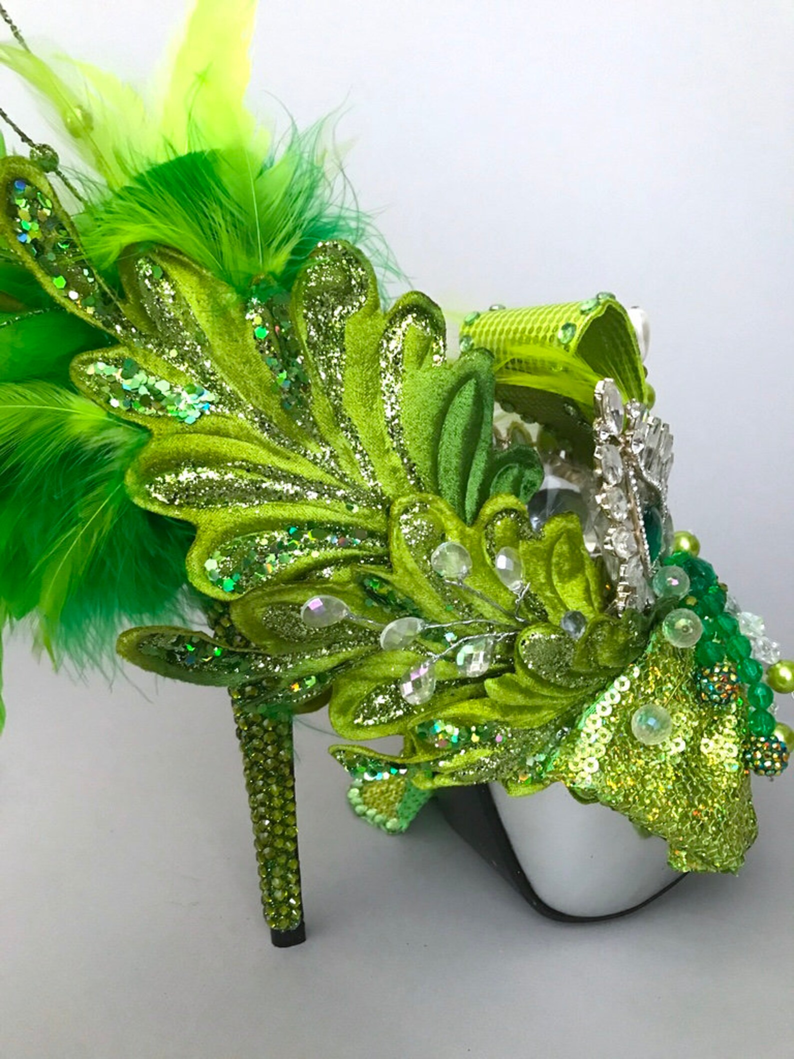 Lime Lush Masquerade High Heel - Etsy