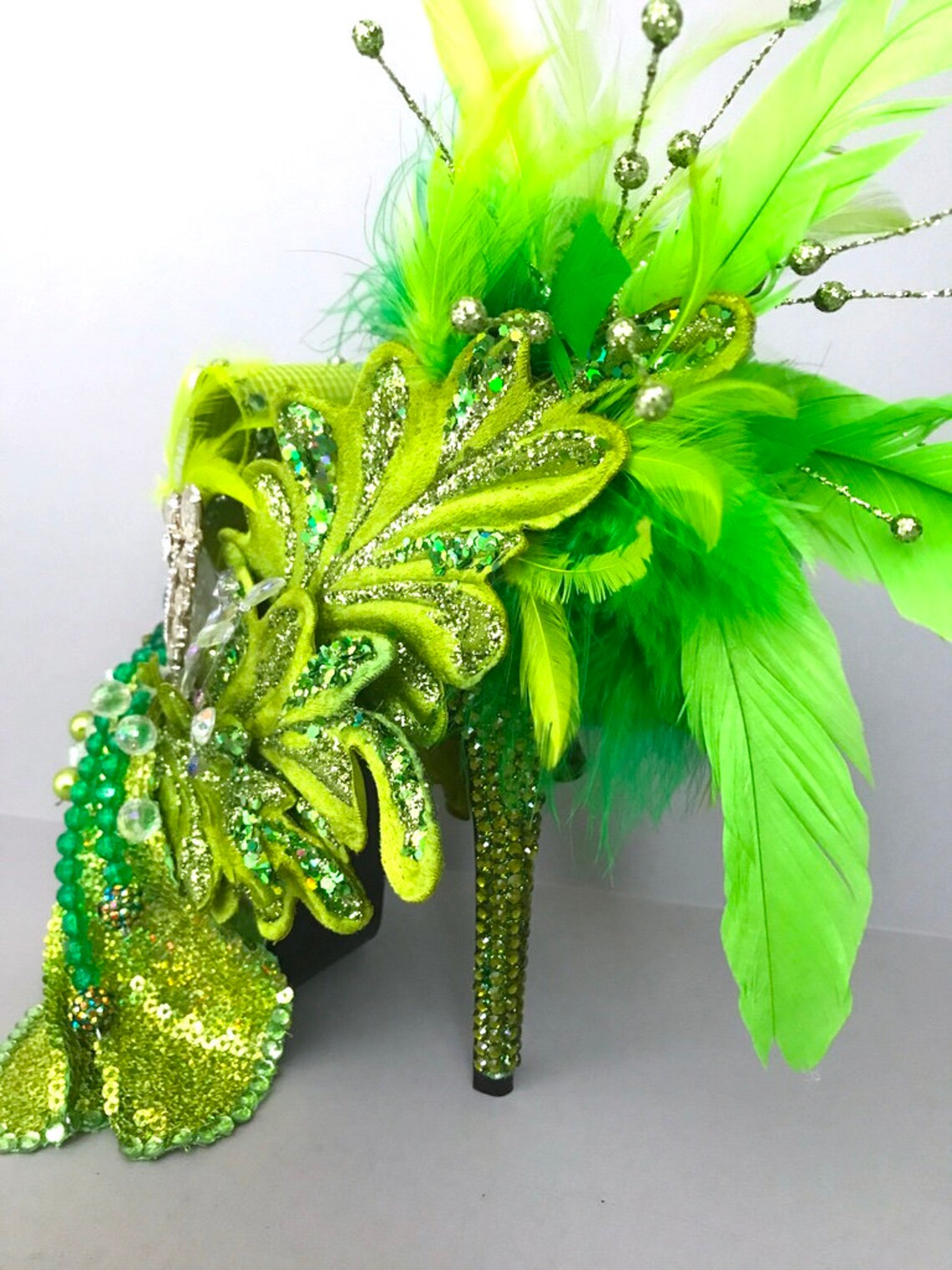 Lime Lush Masquerade High Heel - Etsy