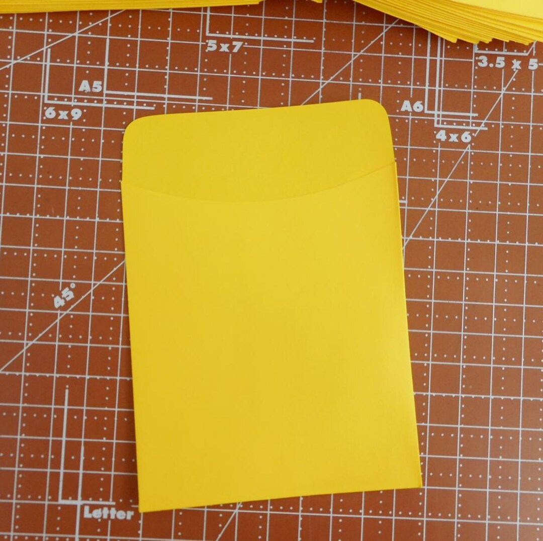 20 Yellow Library Card Pockets Non-adhesive - Etsy