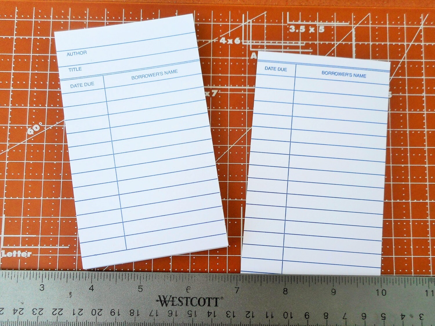 Library Cards Set of 100 Check Out Cards - Etsy