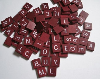 Red Scrabble Tiles - Etsy