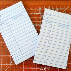 Library Cards Set of 20 Check Out Cards - Etsy