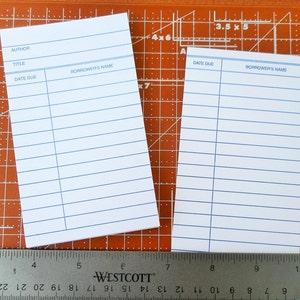 Library Cards Set of 20 Check Out Cards - Etsy