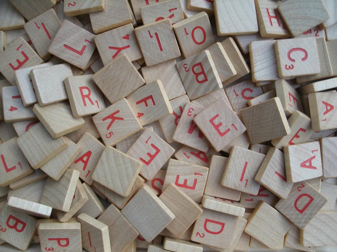125 Vintage Red Letter Scrabble Tiles Circa 1975 - Etsy