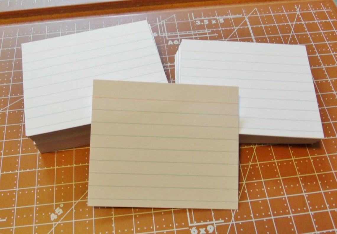 200 Half Size Index Cards , Vertically Oriented White Cards - Etsy