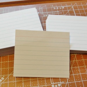 200 Half Size Index Cards , Vertically Oriented White Cards - Etsy