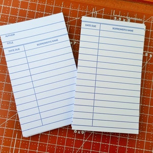 Library Cards Set of 20 Check Out Cards - Etsy