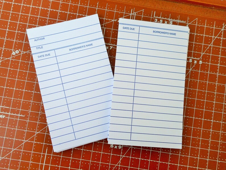 Library Cards Set of 20 Check Out Cards - Etsy
