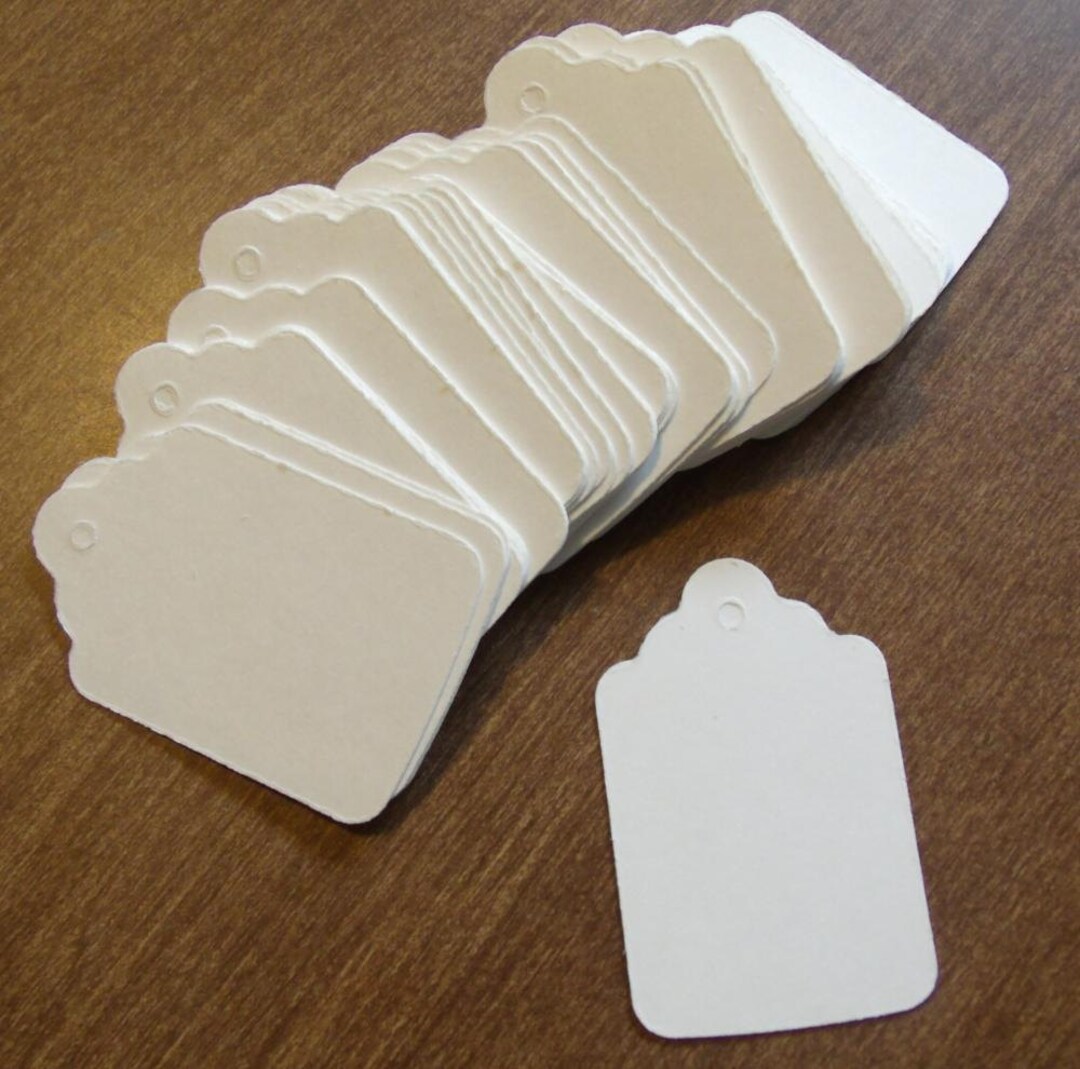 100 Merchandise Tags White Unstrung Price Tags - Etsy