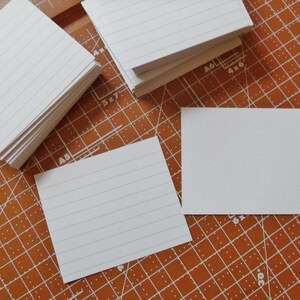 200 Half Size Index Cards , Vertically Oriented White Cards - Etsy