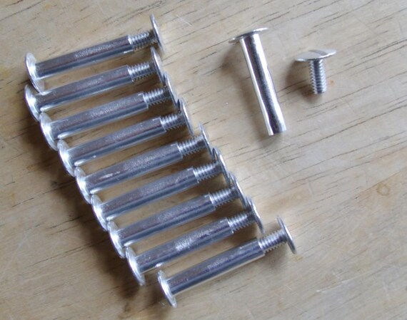 1 Inch Scrapbook Screw Posts Set of 10 Aluminum Posts - Etsy