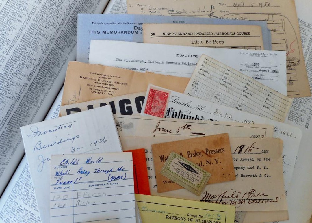 40+ Piece Vintage Paper Ephemera Pack Late 1800s Through the 1900s - Etsy