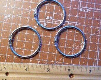 1 Inch Steel Loose Leaf Book Binder Rings Set of 10 | Etsy