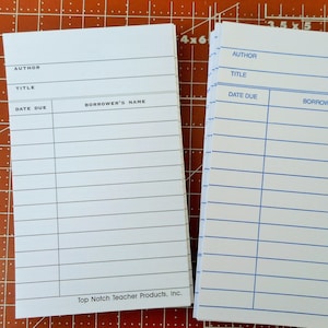 Library Cards Set of 20 Check Out Cards - Etsy